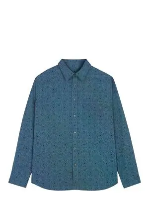 Maison Kitsuné Floral-print Shirt - Blue