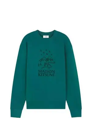 Maison Kitsuné Graphic-print Sweatshirt - Green