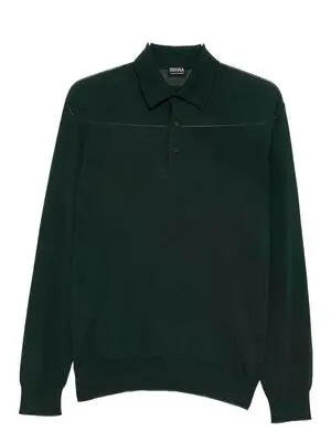 Zegna Long-sleeve Polo Shirt - Green