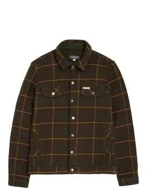 AMUNDSEN Recycled Wool Overshirt - Hunter Brown Checks