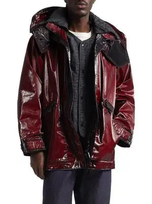 Stone Island Prismatic Coated Ripstop Parka - V0012 Burgundy