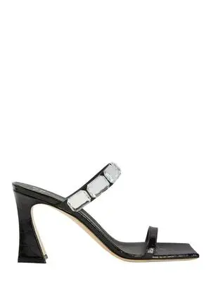 GIUSEPPE ZANOTTI Flaminia 85mm Square-toe Sandals - Black