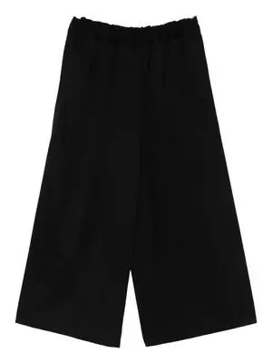 Comme Des Garçons Elasticated Cropped Trousers - Black