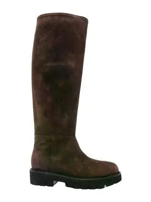 ANNA F. Platform-sole Knee-high Boots - Brown