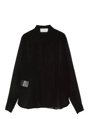 Tagliatore Pleated Button-down Shirt - Black