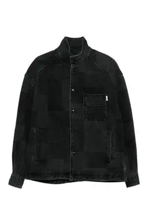JUUN.J Patchwork Denim Jacket - Black