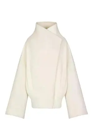 Balmain High-neck Coat - White