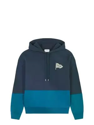 Maison Kitsuné Logo-patch Hoodie - Blue