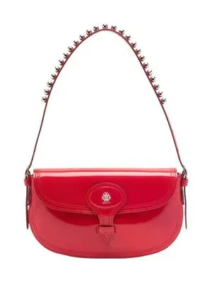 Bally Shoulder Bag With Studded Handle - Red