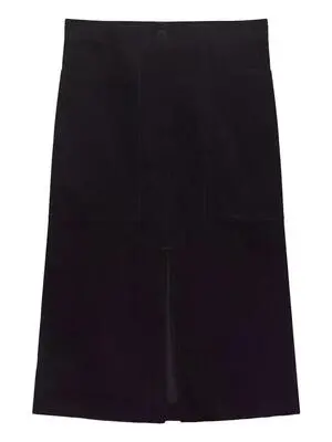 Maison Kitsuné Corduroy Slit Skirt - Blue