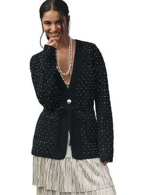 NVLT Sequined Knit Blazer Jacket
