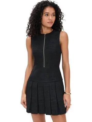 Alice + Olivia Ellis Box Pleat Mini Dress - Black