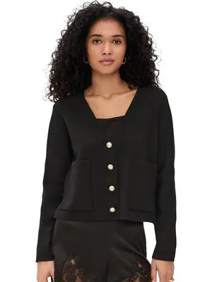Splendid Libby Cropped Cardigan - Black