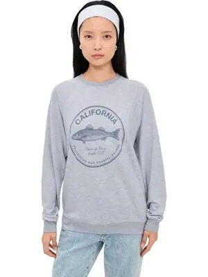 The Original Retro Brand California Clean Up Graphic Sweatshirt - Vintage Heather Grey