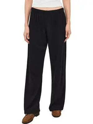 PERFECTWHITETEE Nora French Terry Pants - True Black