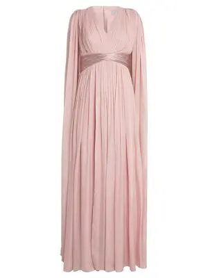 GAURAV GUPTA Silk Chiffon Cape Roz Gown