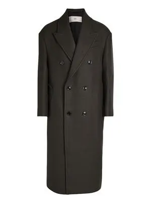 Ami Double-breasted Wool Coat - Anthracite