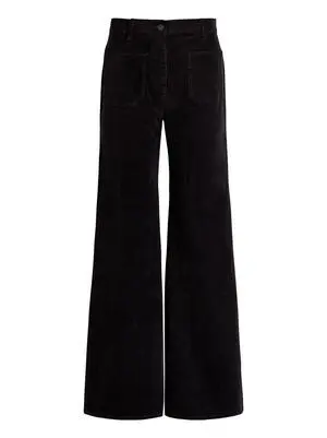NILI LOTAN Florence Flared-Leg Corduroy Trousers
