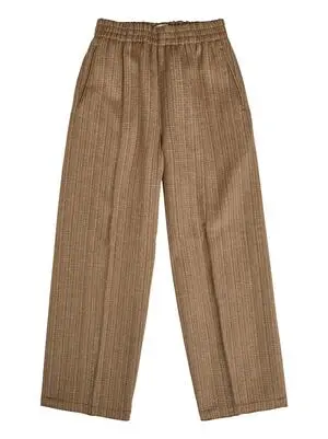 Ami Straight-leg Wool-blend Trousers - Camel