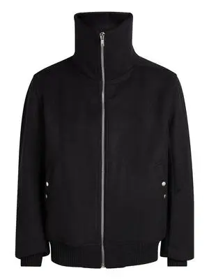 Rick Owens Blixa Dracucollar Wool Bomber Jacket - Black