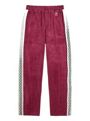Drole De Monsieur Le Pantalon Survêtement Velours Terry Track Pants - Red