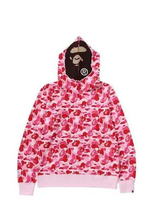 A BATHING APE Abc Camo 2nd Ape Pullover Hoodie - Pink