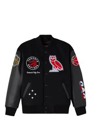 OVO Nba Toronto Raptors Varsity Jacket - Black