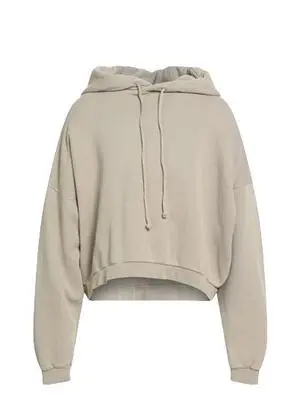 Acne Studios Cotton Fleece Long Sleeve Hoodie - Beige