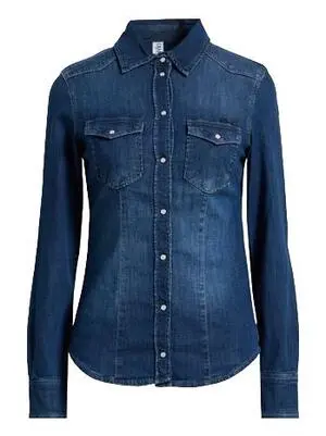 LIU •JO Denim Button-down Shirt - Blue