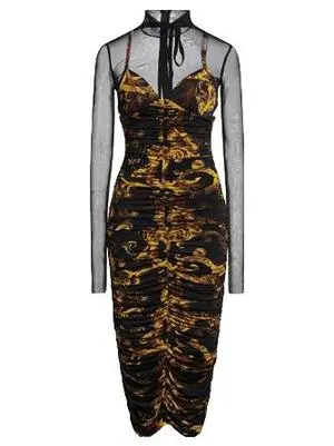 Versace Midi Bodycon Dress - Black
