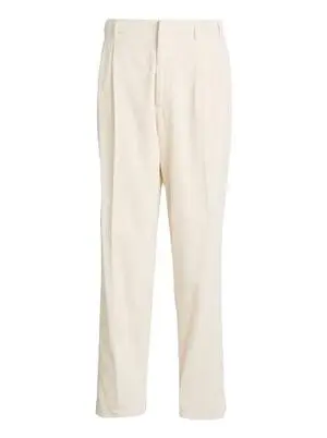 Brunello Cucinelli Corduroy Tapered Leg Pants - White