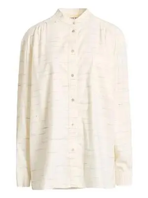 TOUPY Shirt Cream Cotton, Polyester - White