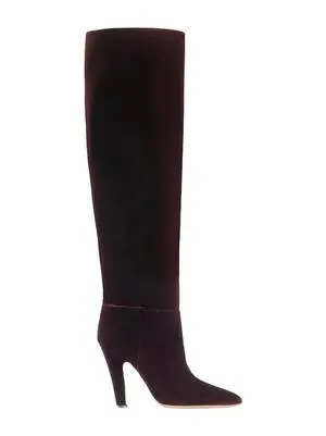 Paris Texas Elsa Velvet Boots - Burgundy