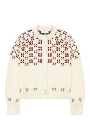 CALLE DEL MAR Fair Isle Cashmere Cardigan