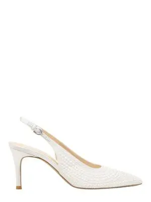 DOLCEVITA Elasi Pearl Slingback Heel - True White Satin
