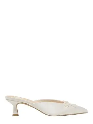 DOLCEVITA Cleo Heeled Mule - Off White Satin