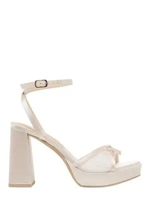 DOLCEVITA Pandor Platform Heels - White Tulle