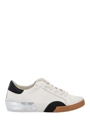 DOLCEVITA Zina Wide Sneakers - White Black Leather
