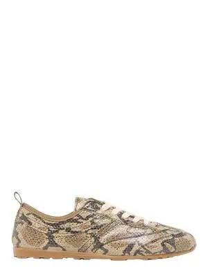 DOLCEVITA Viper Leather Snake Print Sneakers - Snake Print Embossed Leather