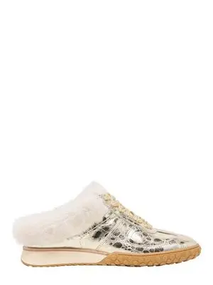 DOLCEVITA Izzey Plush Sneakers - Platinum Leather