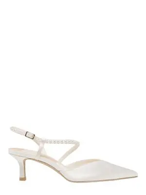 DOLCEVITA Kamra Pearl Mid Heels - True White Satin