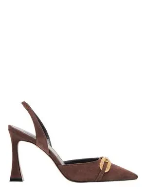 DOLCEVITA Malik Slingback Heels - Mahogany Nubuck