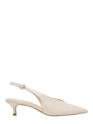 DOLCEVITA Alenna Sling-back Heels - Bone Crinkle Patent