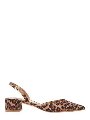 DOLCEVITA Carel Slingback Heels - Dk Leopard Satin