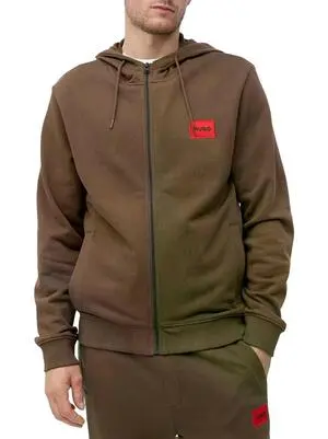 Hugo Zip-up Hooded Jacket - Brown