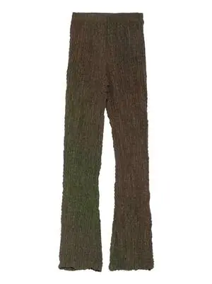 SONG FOR THE MUTE Seersucker Texture Trousers - Green