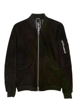 LES HOMMES Panelled Zip-Up Bomber Jacket