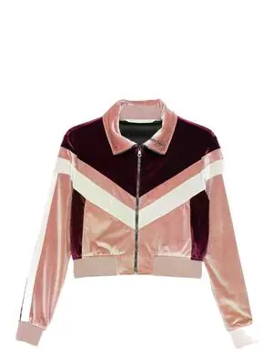 Palm Angels Colour-block Chenille Track Jacket - Pink