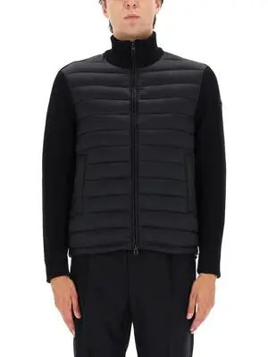 COLMAR Hybrid Jacket With Knitted Sleeves - Black