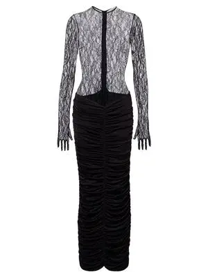 THE NEW ARRIVALS ILKYAZ OZEL Vivienne Lace Maxi Dress - Black